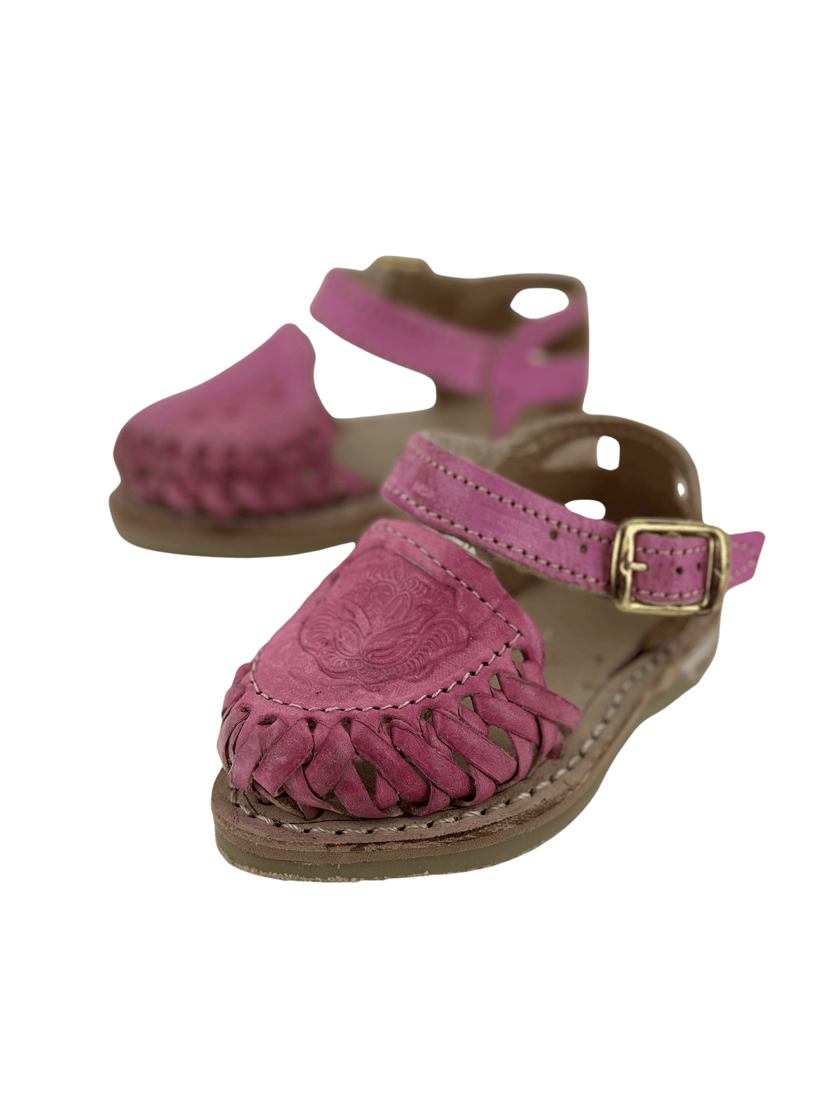 Girls’ Pink Printed Rose Pulsera Huarache — Rodeo Durango Brand Corp.