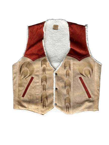 Horse Behind Stable Leather Vest with Fur Inside — Rodeo Durango Brand ...