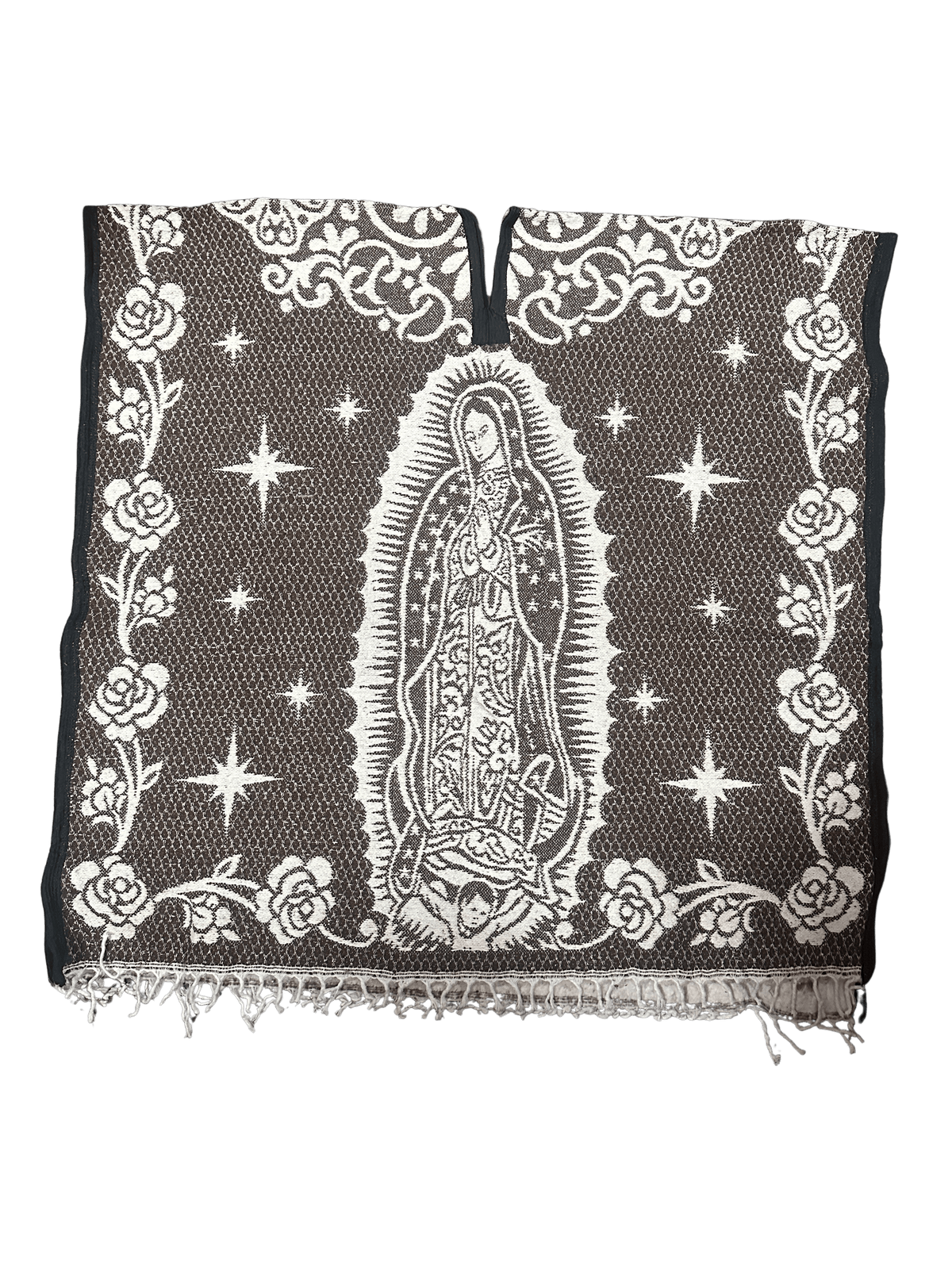 Brown and White Virgen de Guadalupe Poncho/Gaban — Rodeo Durango Brand ...