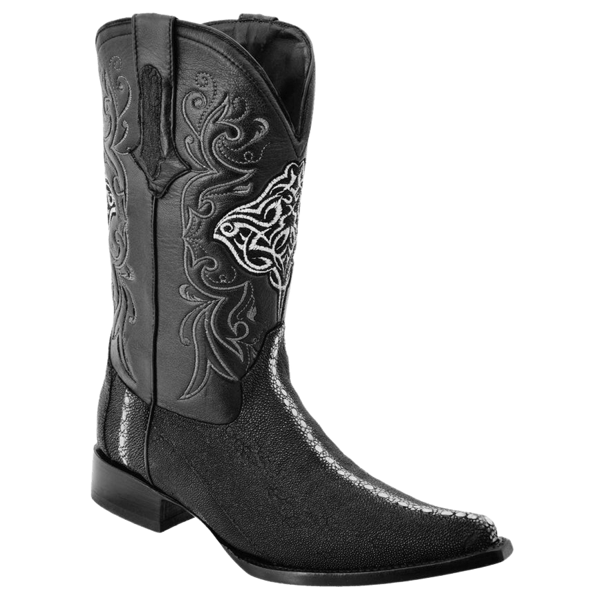 Black Snip Toe Mantarraya / Stingray Completa Leather Boot — Rodeo ...