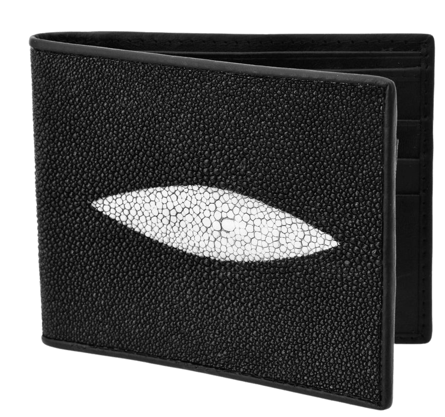 Black Bifold Mantarraya / Stingray Sencilla Leather Wallet — Rodeo ...