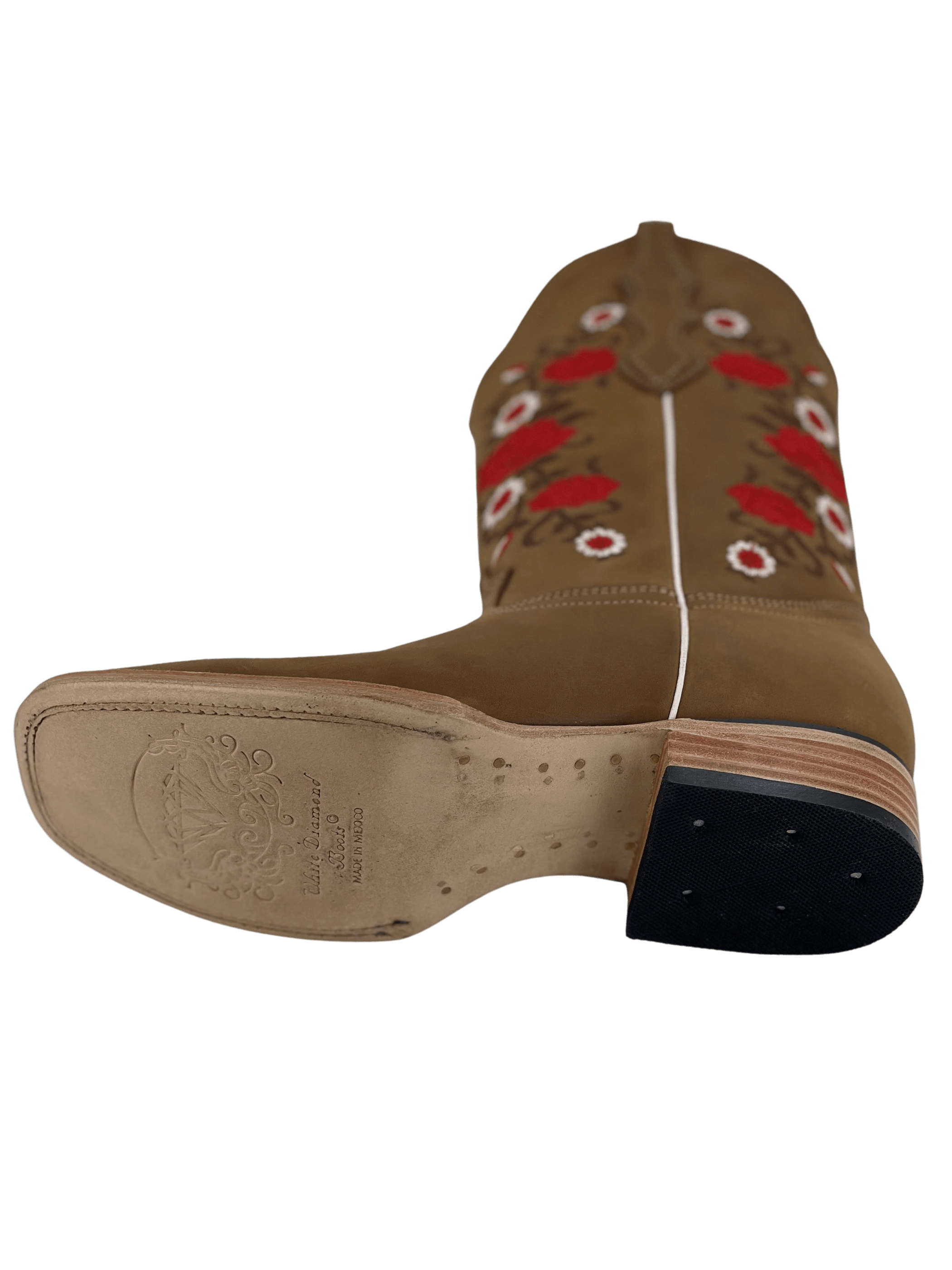Women’s Red Rose Hazelnut Square Toe Rodeo Boot — Rodeo Durango Brand Corp.