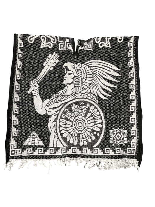 Aztec Warrior Drawing Black White