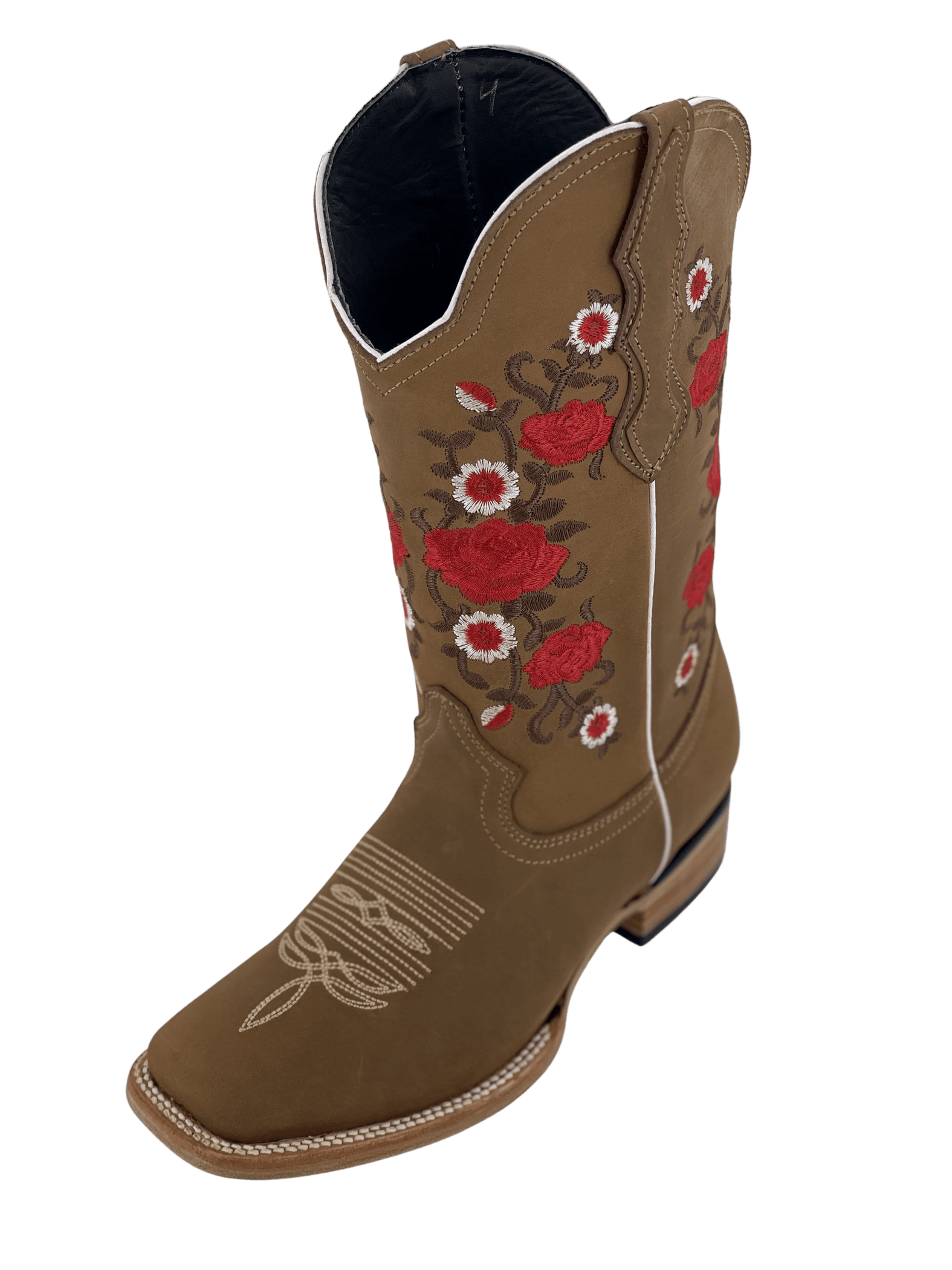 Women’s Red Rose Hazelnut Square Toe Rodeo Boot — Rodeo Durango Brand Corp.