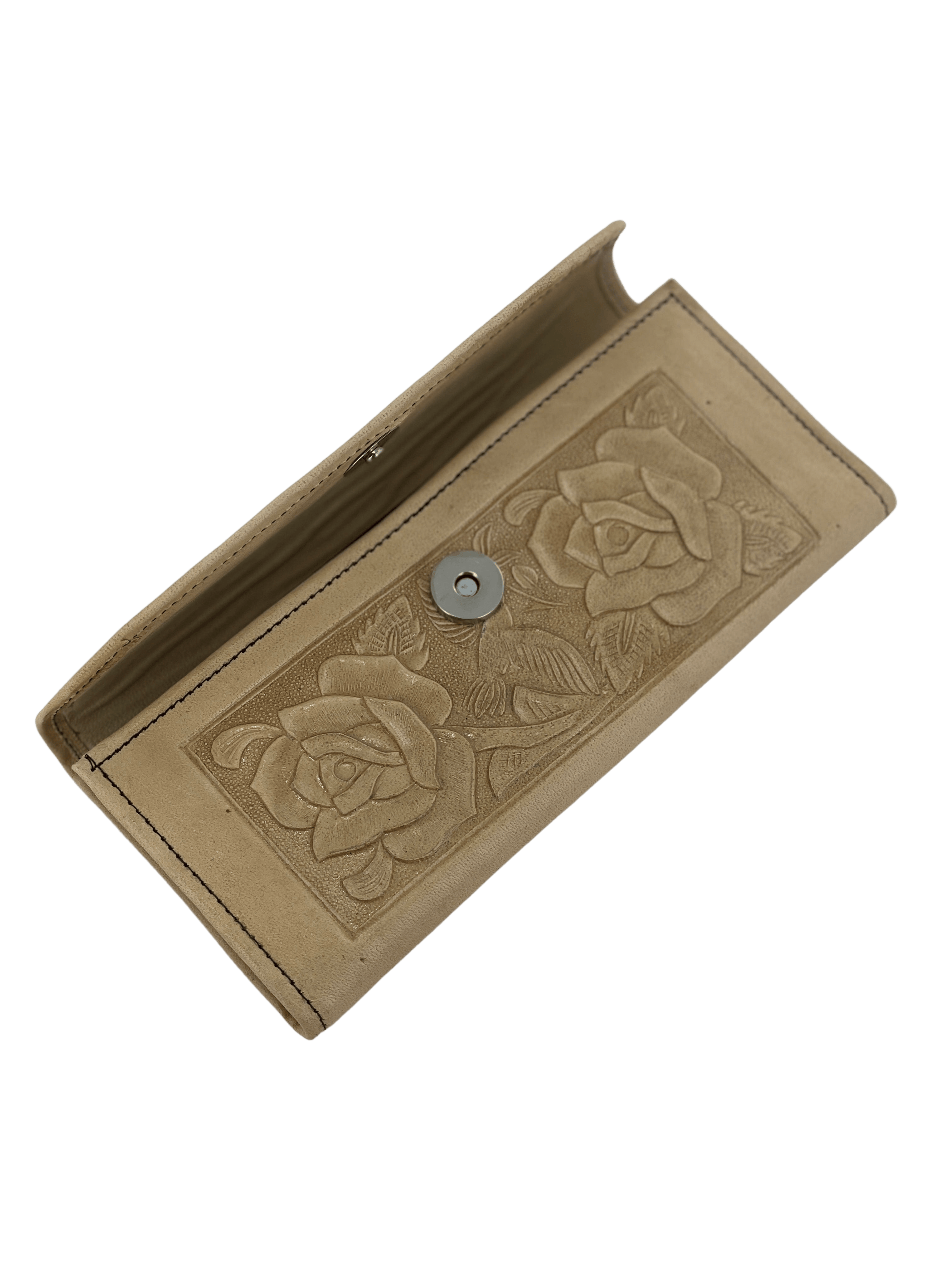 Natural Printed Roses Leather Wallet — Rodeo Durango Brand Corp.