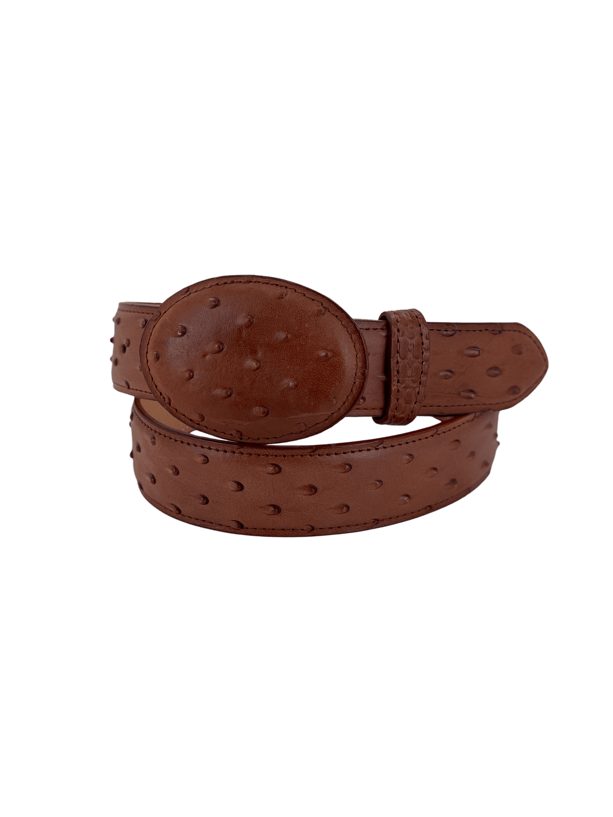 Chedron Ostrich Print Leather Belt — Rodeo Durango Brand Corp.