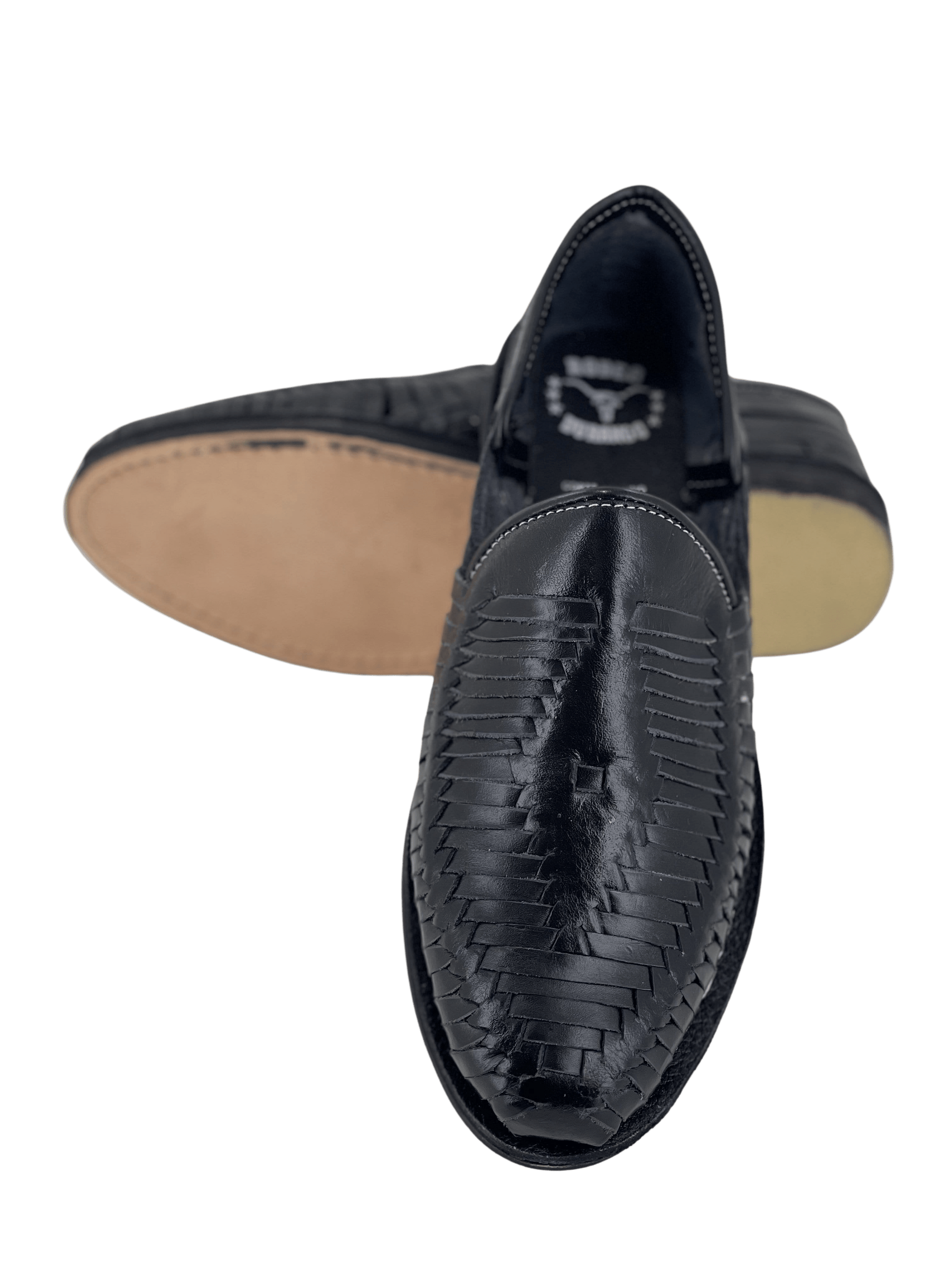 Black Rombo Leather Sole Huarache — Rodeo Durango Brand Corp.