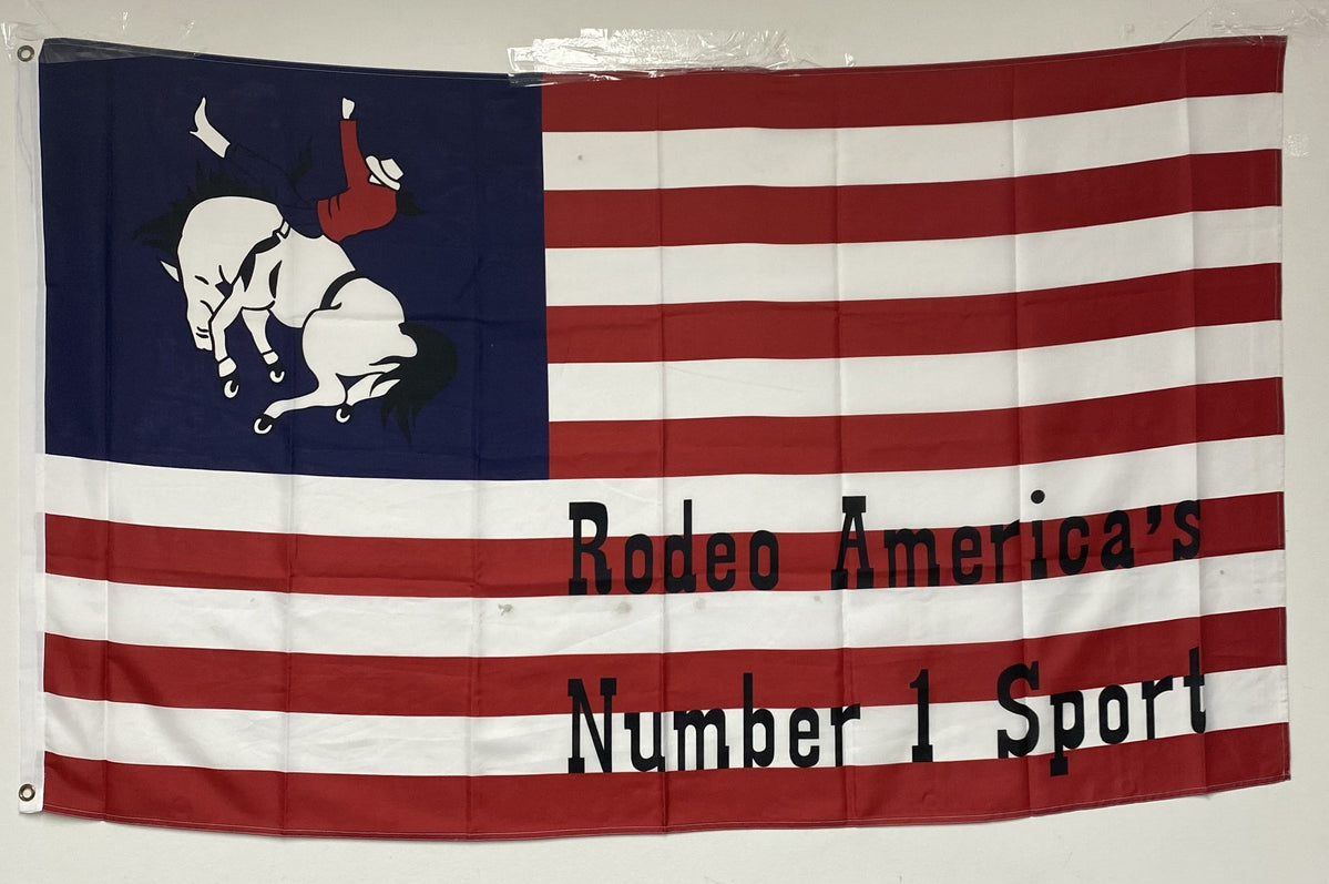 Bandera grande de vaquero deportivo número 1 de Rodeo America — Rodeo ...