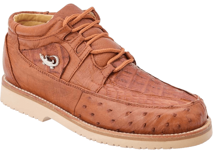 Cognac Crocodile / Ostrich Leather Exotic Shoe — Rodeo Durango Brand Corp.